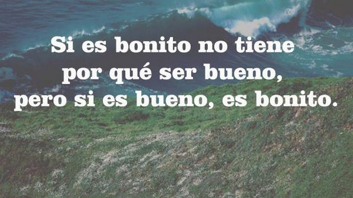Si Es Bonito No Tiene Por Que Ser Bueno Pero Si Es Bueno Es Bonito ...
